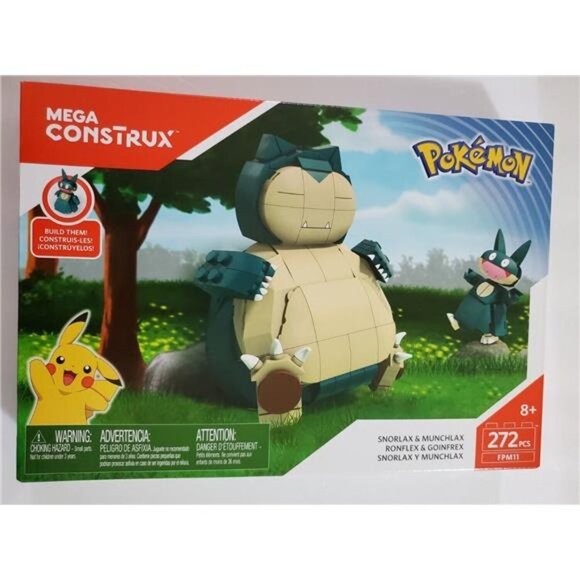 mega contrux | Toys | Mega Construx Pokemon Snorlax Munchlax 272 Piece ...